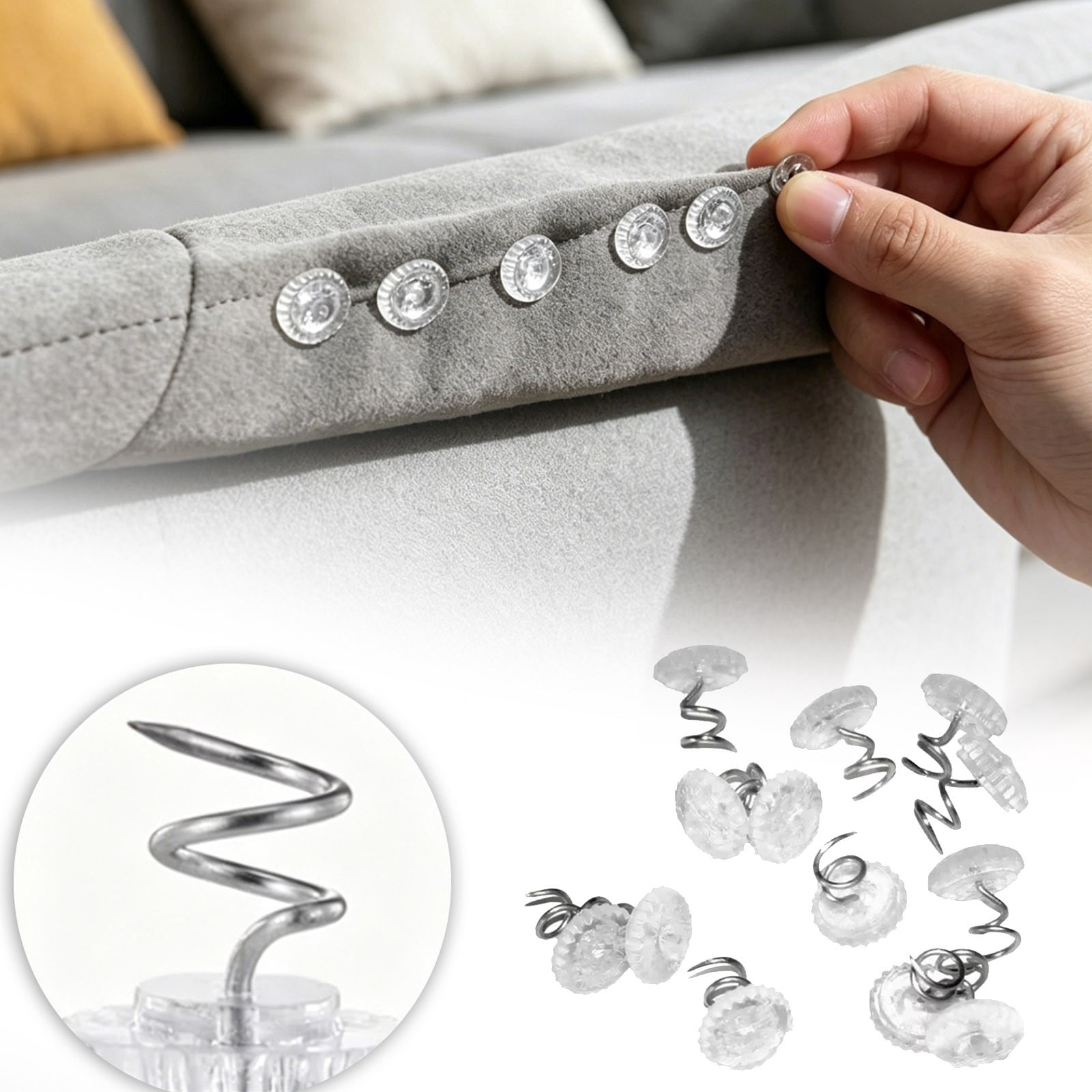 Bed Skirt Pins, Clear Heads Twist Pins for Upholstery, Transparent ...