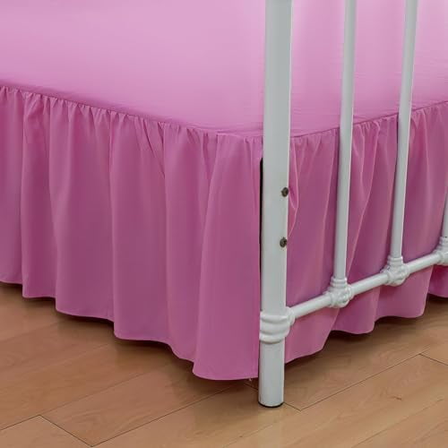 Bed Skirt Queen Size Ruffled Bed Skirt with Split Corners, 14 Inch Drop ...