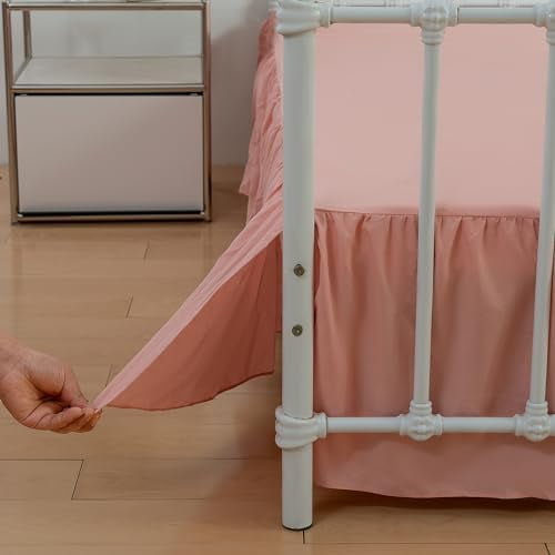 Bed Skirt Queen Size, Ruffled Bed Skirts with Split Corners, 12 Inch ...