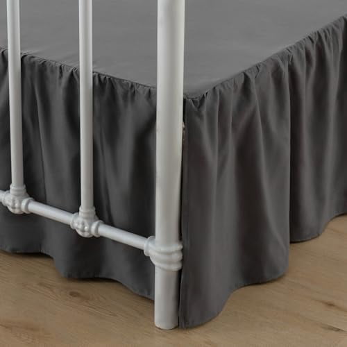 Bed Skirt Ruffled Bed Skirt with Split Corners, 18 Inch Drop Dust ...