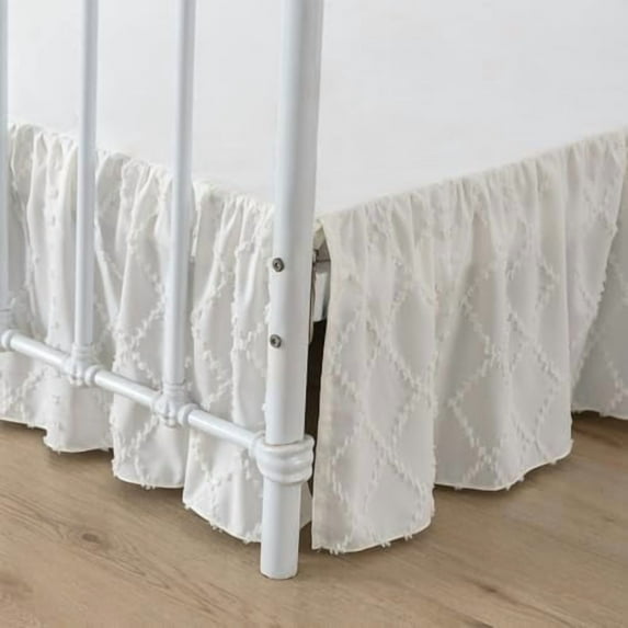 Bed Skirt Twin Size Ruffled Bed Skirt with Split Corners, 12 Inch Drop ...