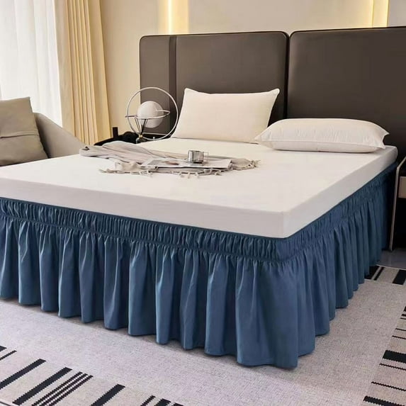 Bed Skirts Pretty Comfort Ruffles Bed Skirts With Double Layers Elastic ...