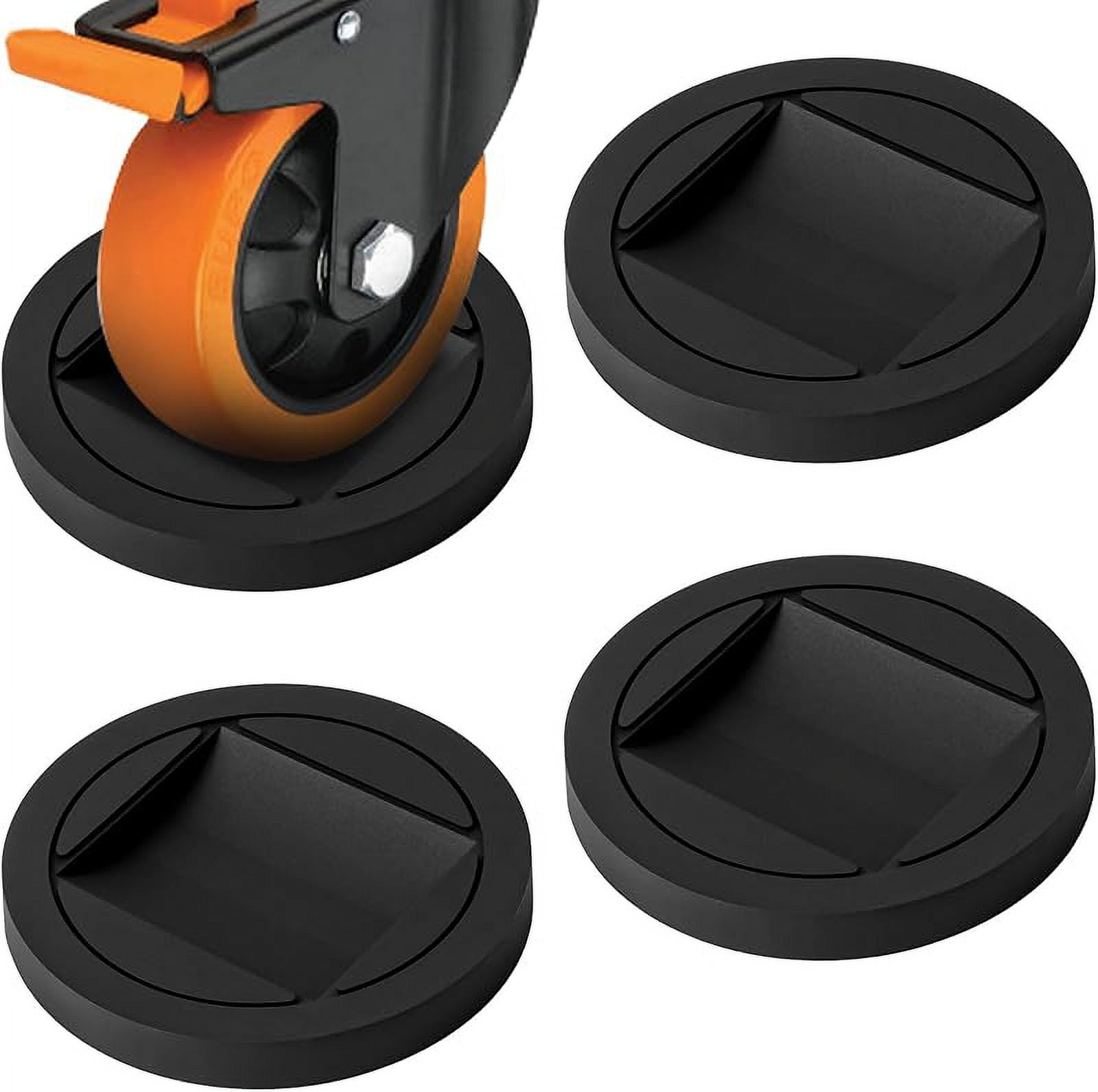 4 Pack Rubber Bed Frame Stoppers - Non-Slip Furniture Wheel Cups for ...