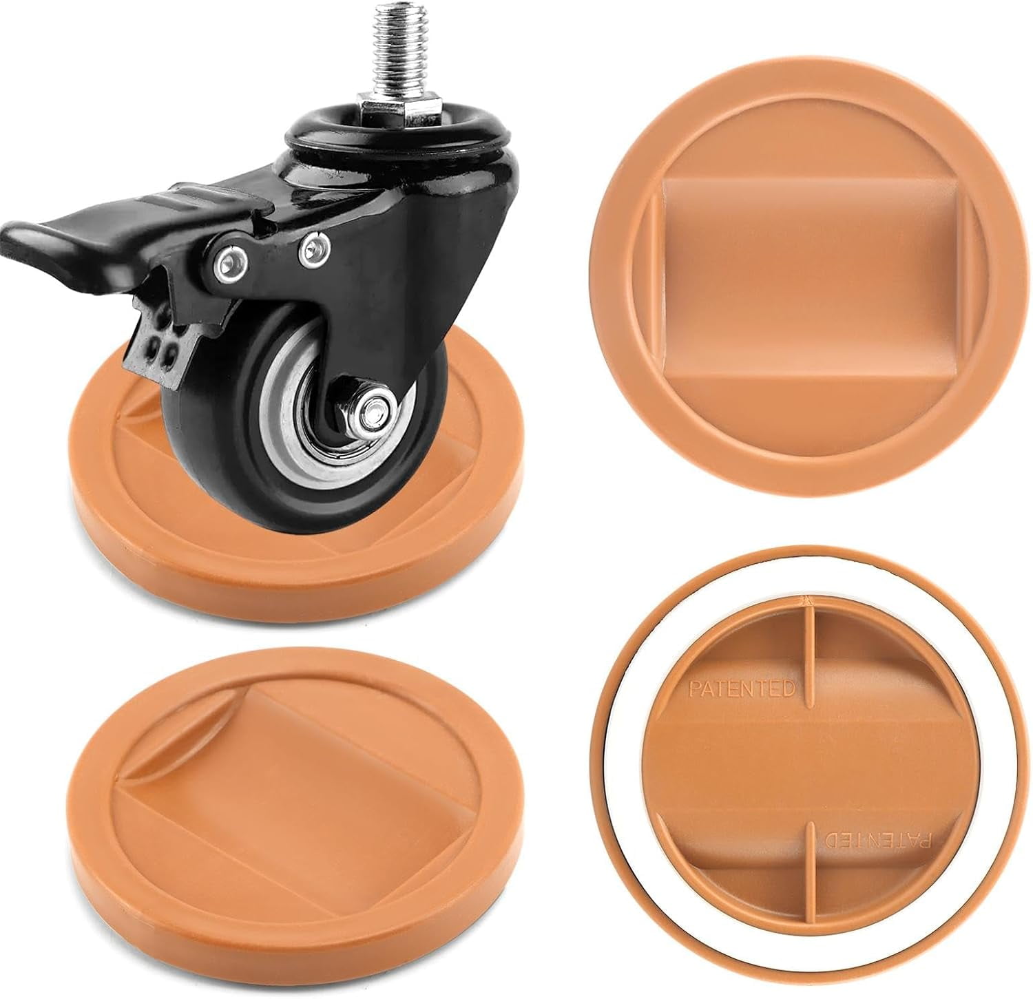 Bed Stoppers to Prevent Sliding, 4 Pack Furniture Wheel Stopper Rubber ...