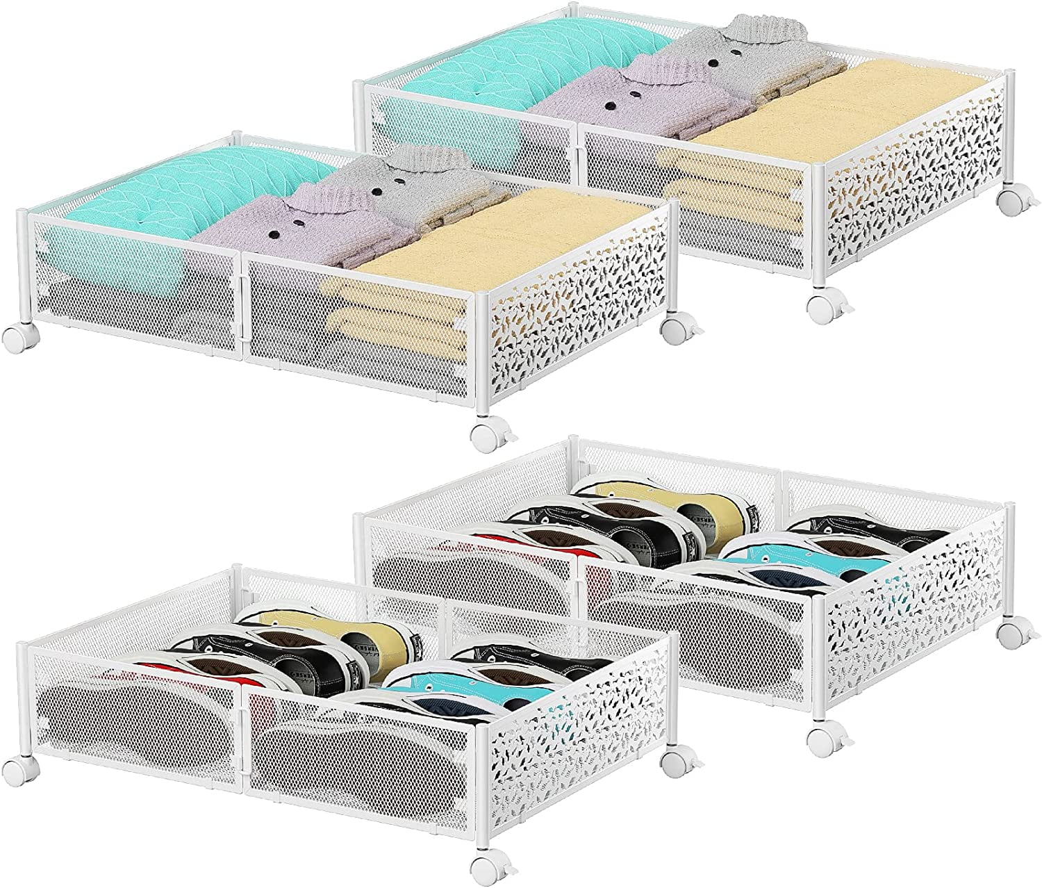 Under Bed Storage, Under the Bed Storage Containers with Wheels, Under ...
