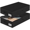 Under Bed Storage Container Bins 2 Pack, Low Profile Foldable Underbed ...