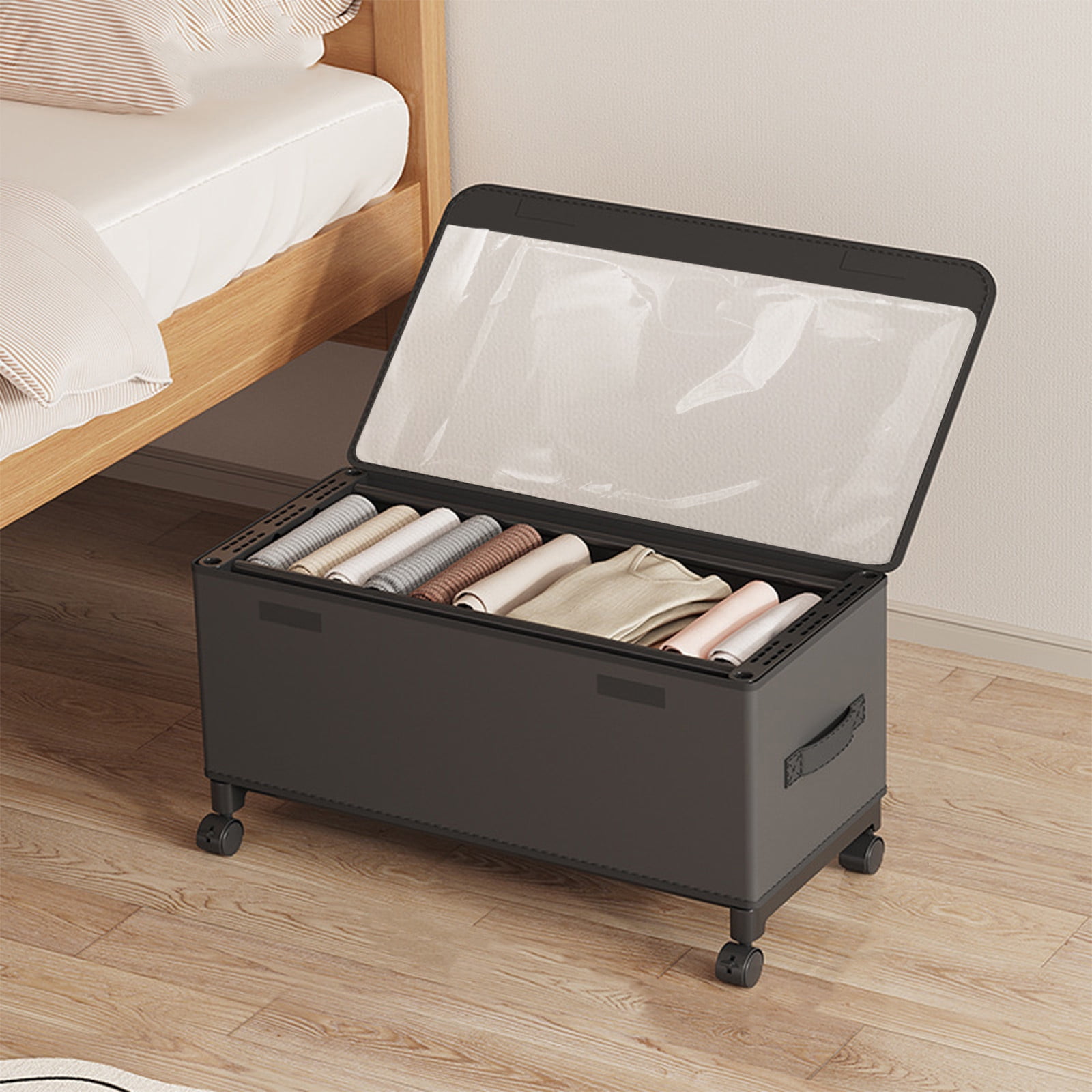 Under Bed Storage Containers, for Blanket, Clothing, Comforter ...