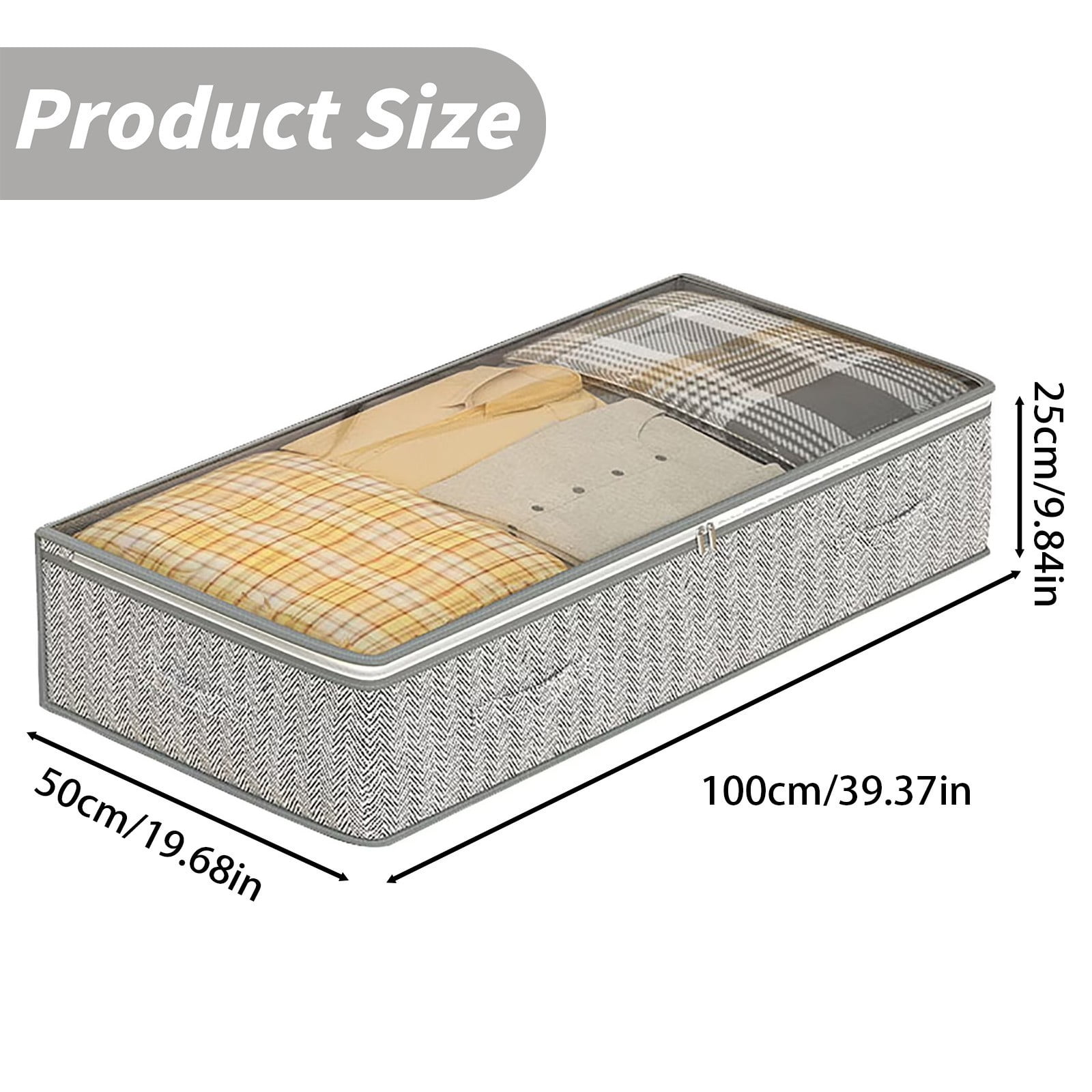 Under Bed Storage Containers, Under Couch Storage Bins with Clear Lid ...