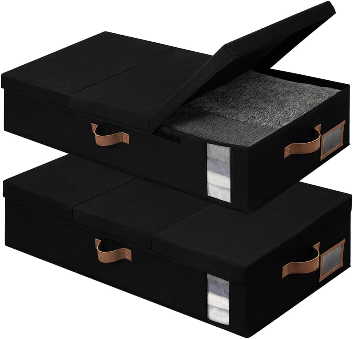 Under Bed Storage with Lid, Underbed Storage Containers with Handles ...