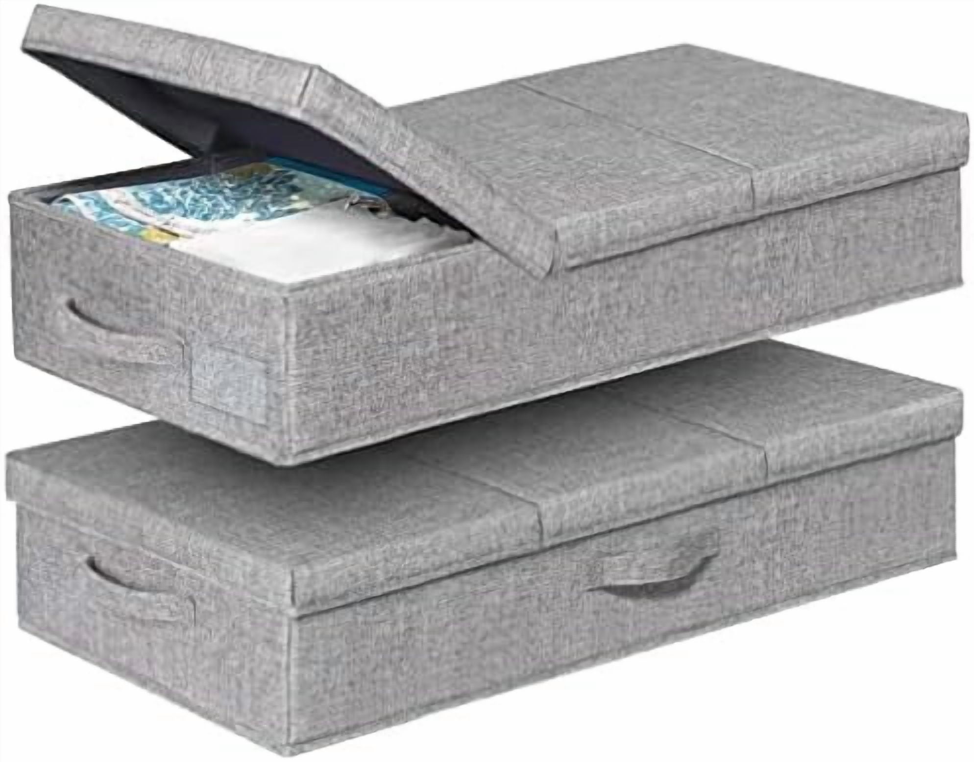 Under Bed Storage With Lids, 2 Pack Large Underbed Storage Containers ...