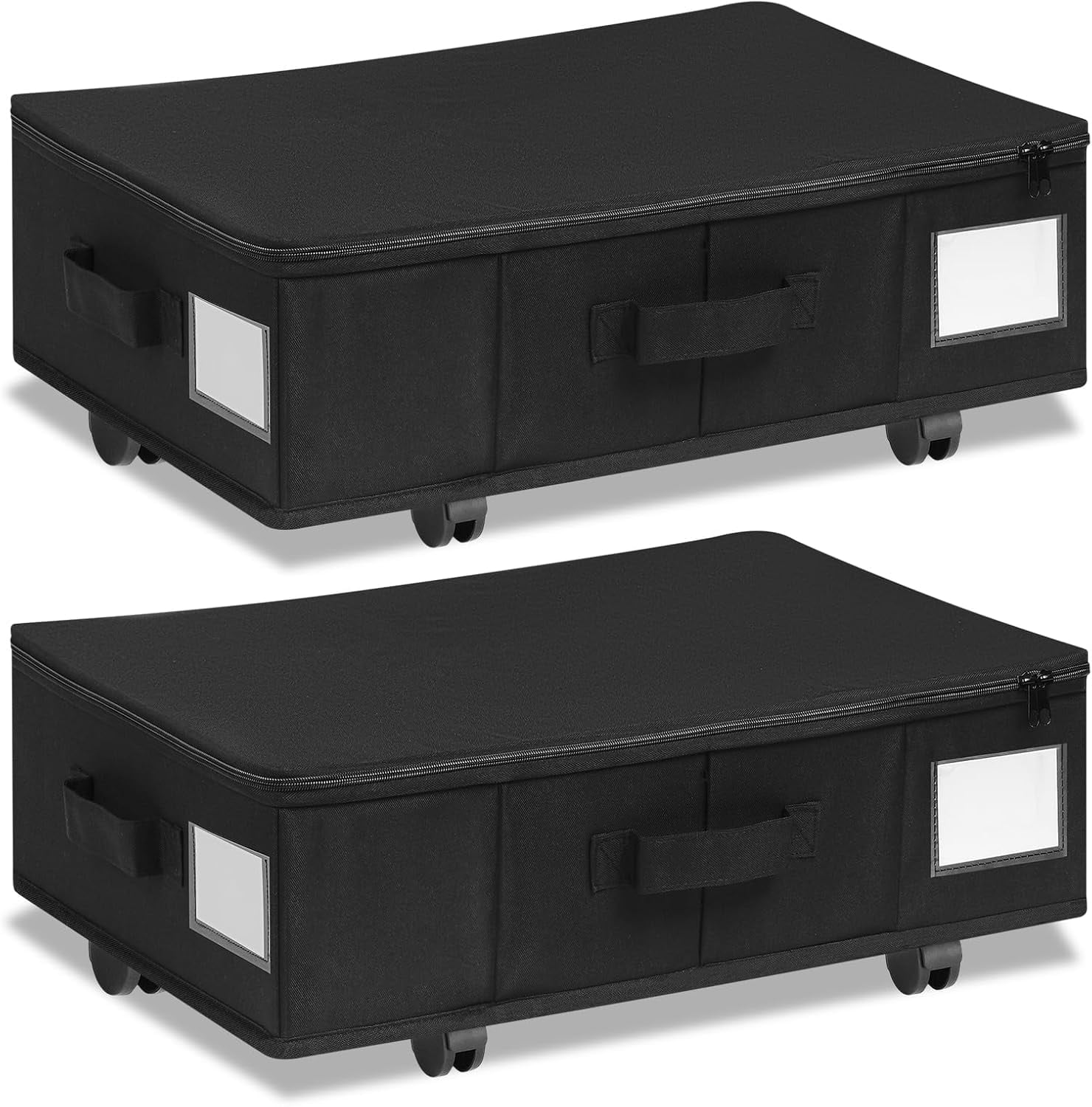Under Bed Storage with Wheels, 2 Pack Under Bed Storage Containers with ...
