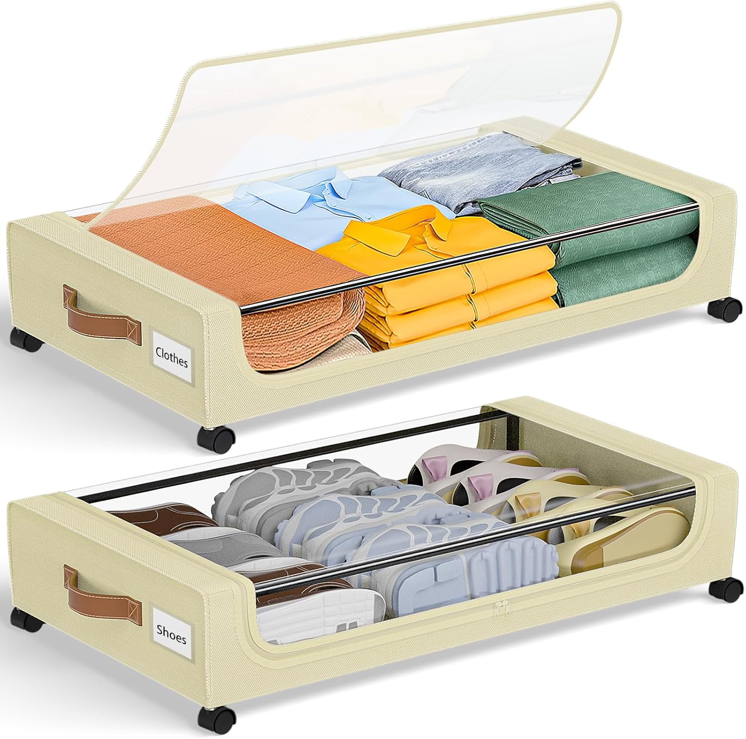 Under Bed Storage with Wheels: XXL Underbed Storage Containers with ...