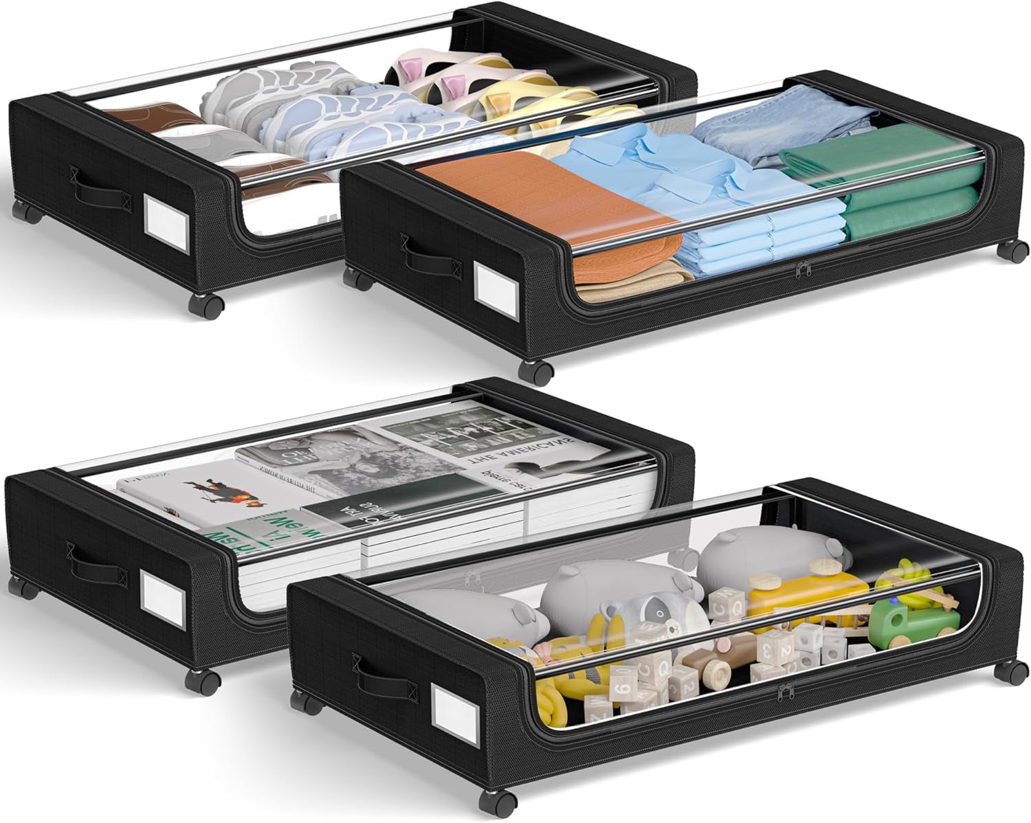 Under Bed Storage with Wheels: XXL Underbed Storage Containers with ...