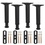 SKYSHALO 28 Inch Adjustable Furniture Legs Square Solid Steel Set of 2 ...