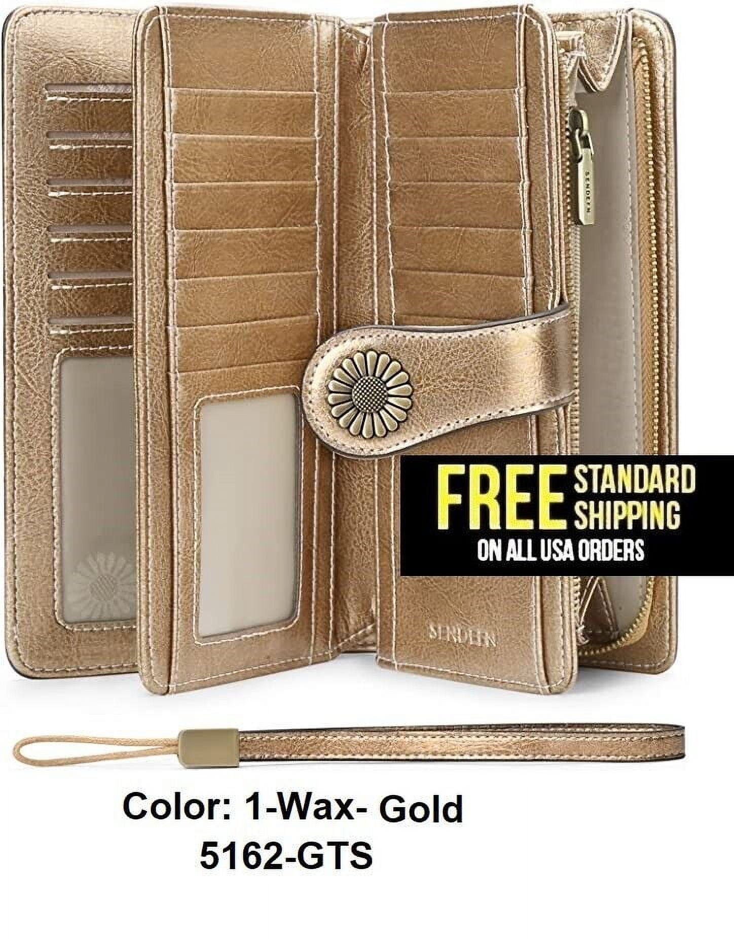 Wallets for Women Genuine Leather Credit Card Holder with RFID Blocking ...