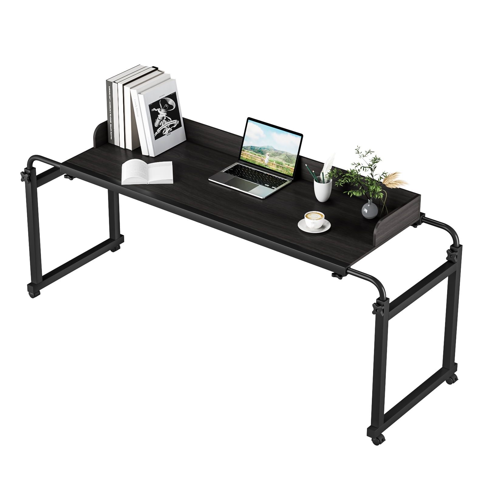 Over the Bed Table with Wheels – Height Adjustable Bed Desk with ...