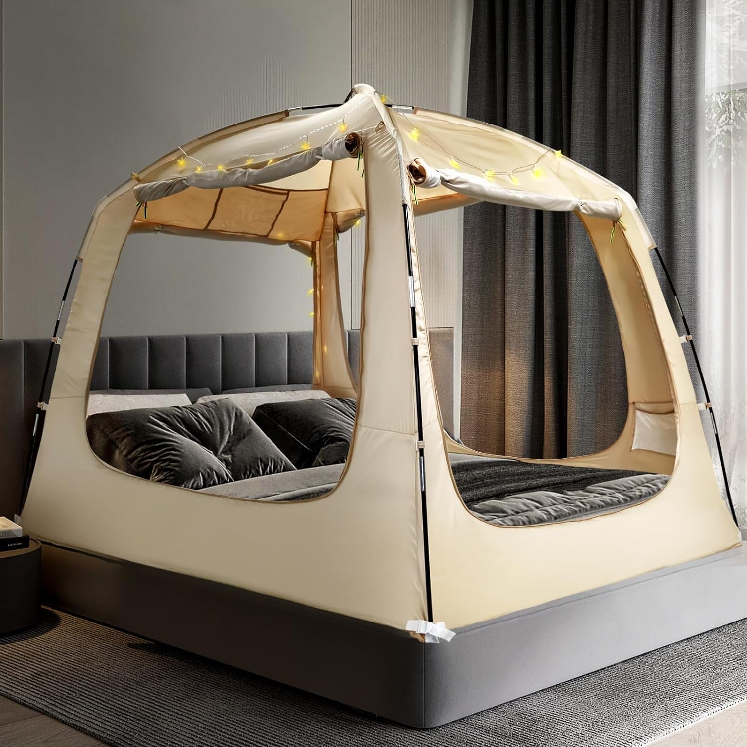 Bed Tent Bed Canopy Breathable 100% for Adult and Kids Light Reduction ...