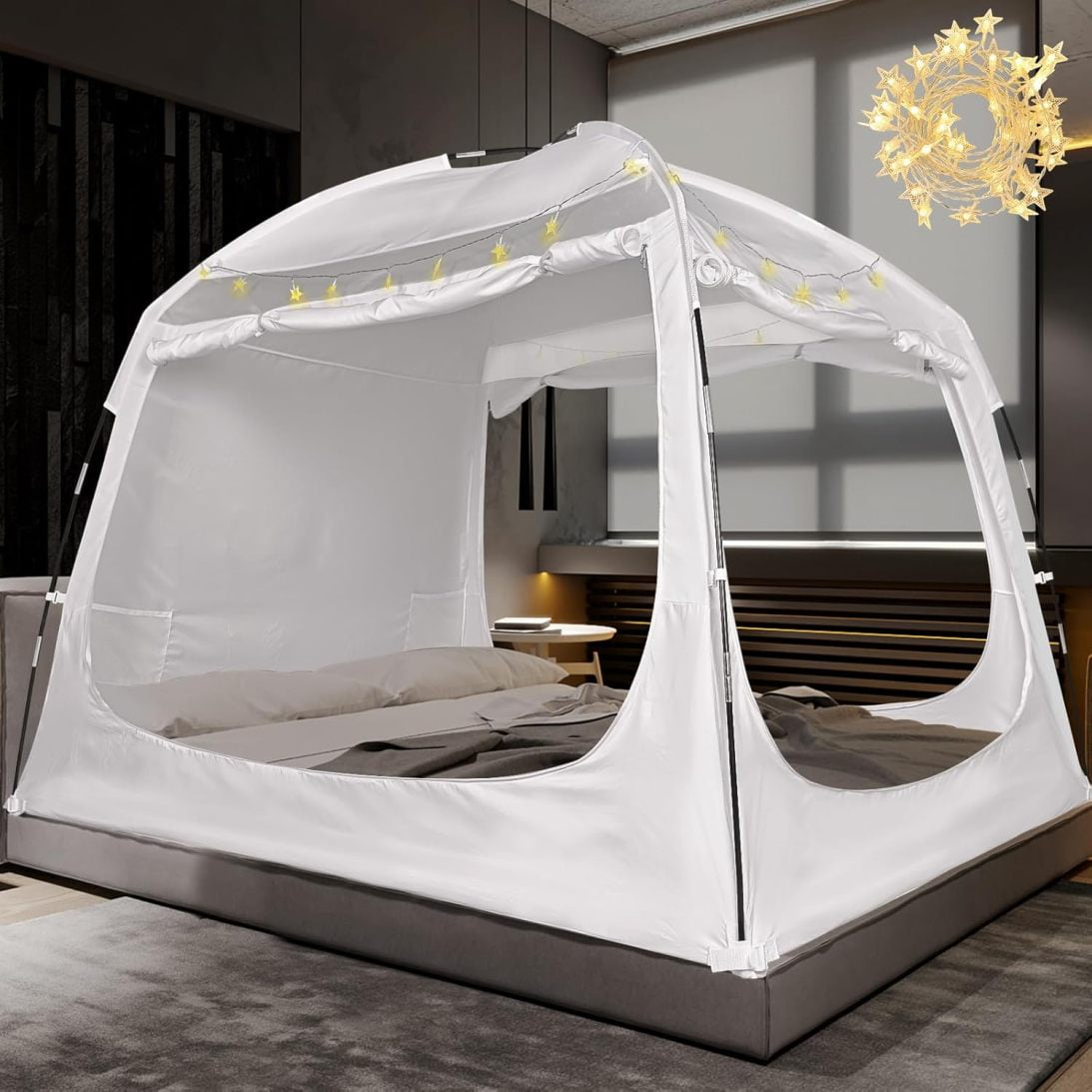 Bed Tent Bed Canopy Breathable 100% for Adult and Kids- Original Design Light Reduction 80% ...