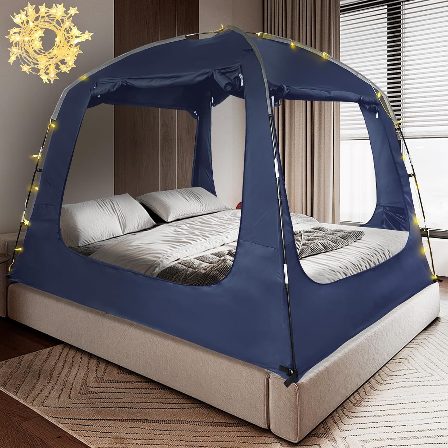 Bed Tent Bed Canopy Queen Size for Kid and Adults 100% Breathable Tents ...