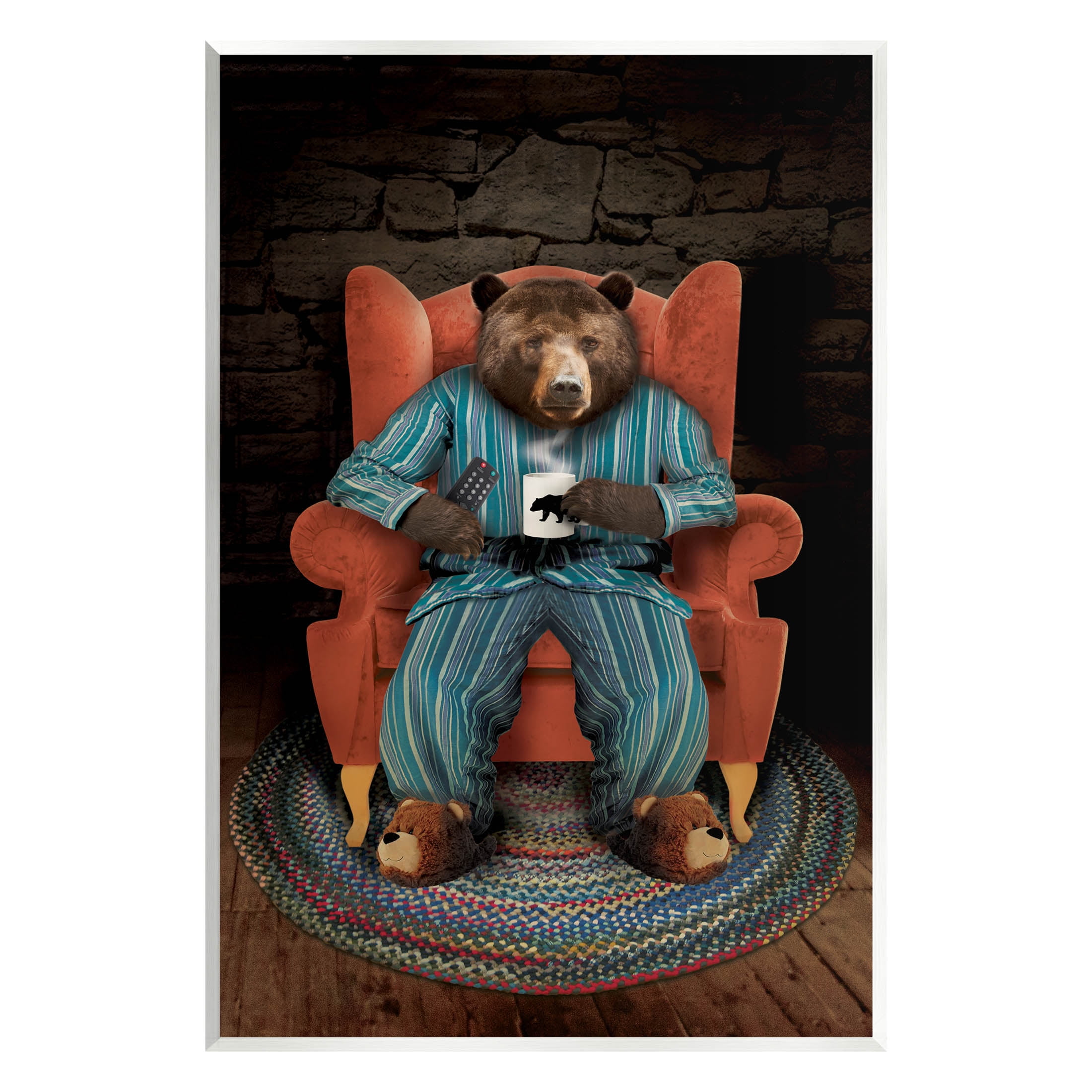 Bed Time Bear Relaxing Portrait Animals & Insects Graphic Art Unframed ...