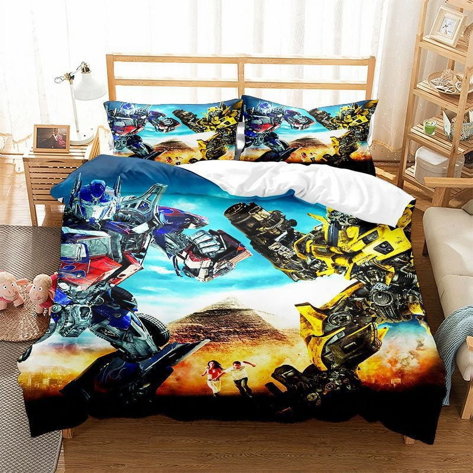 Bed Transformers Quilt Cover Queen Size - Pillow Cover, 3 Pieces 3D ...