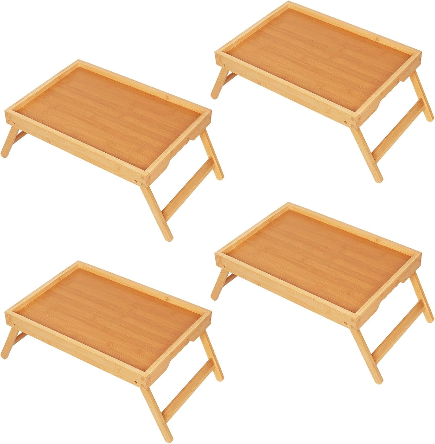 Bed Tray Table with Folding Legs, Bamboo Breakfast in Bed for Kitchen ...