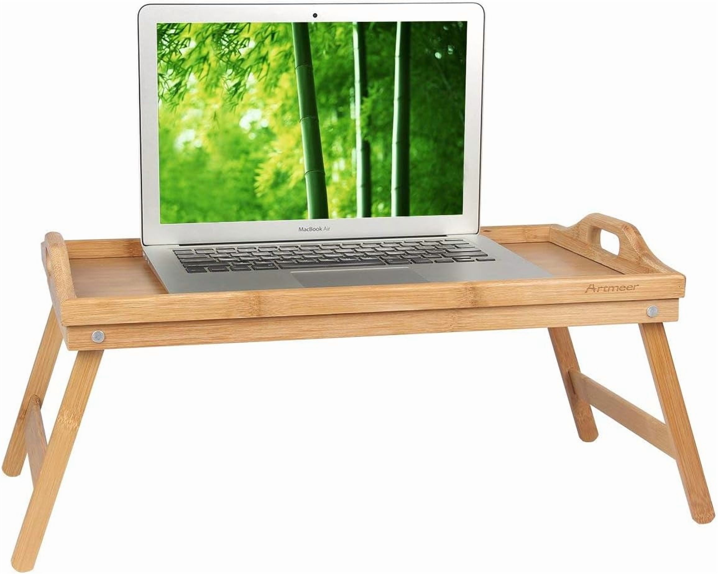 Bed Tray Table with Folding Legs,Serving Breakfast in Bed or Use As a ...