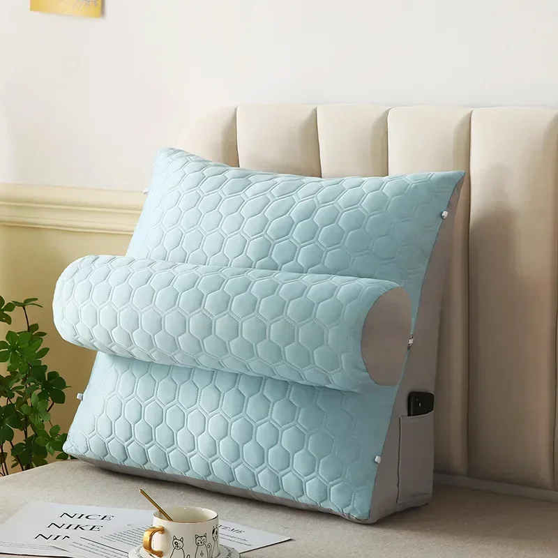 Bed Triangular Cushion Chair Bedside Lumbar Chair Backrest Lounger Lazy ...