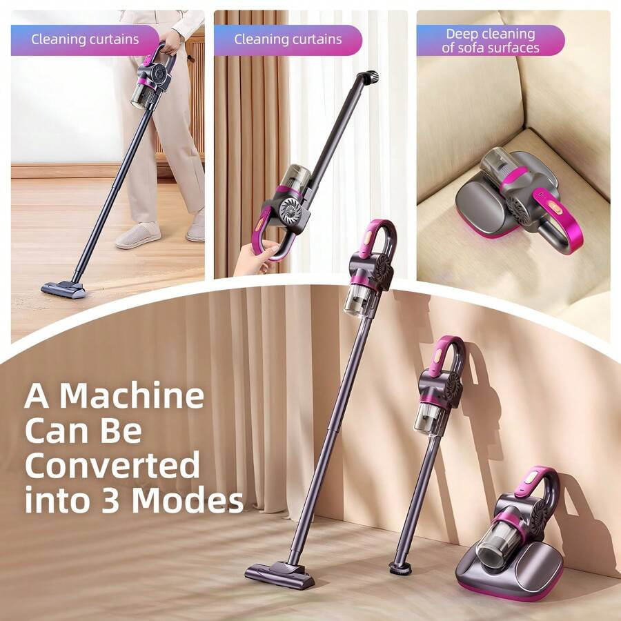 Bed Vacuum Cleaner With 11Kpa Strong Suction, Wireless Handheld Vacuum ...