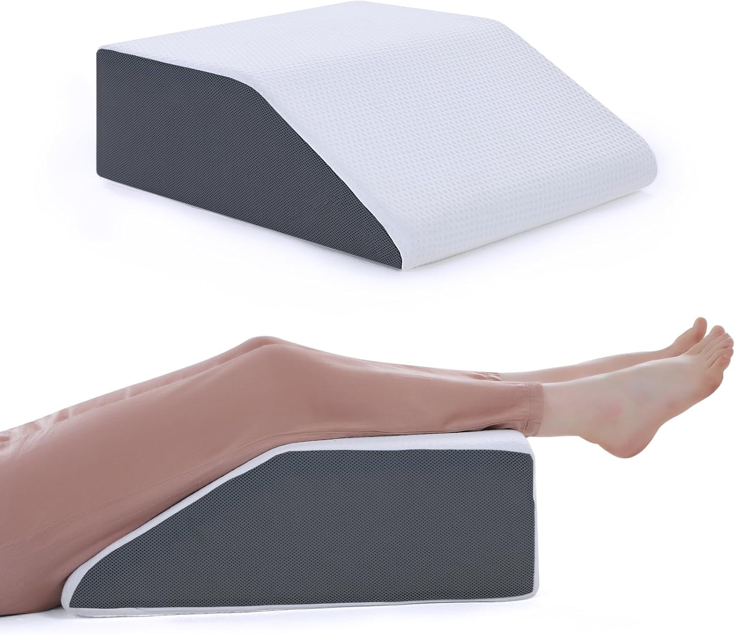 Bed Wedge Elevated Leg Pillow, High-Density Leg Rest Elevating Foam ...