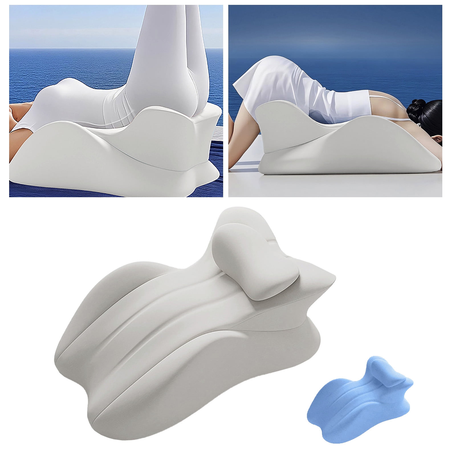 Bed Wedge Pillow for Adults Low Memory Foam Bed Pillow Provides All ...