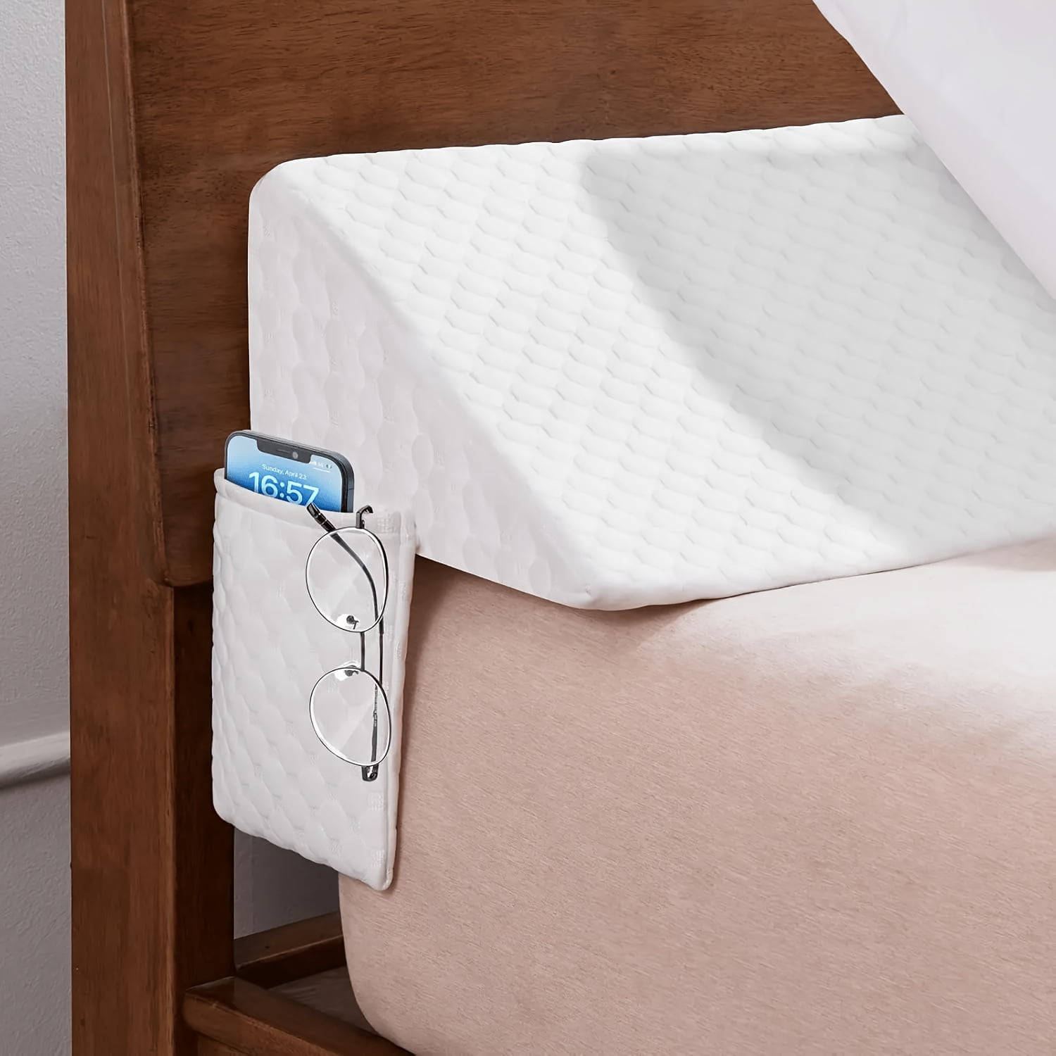 Bed Wedge Pillow - Bed Gap Filler Mattress Wedge Headboard Pillow Close ...