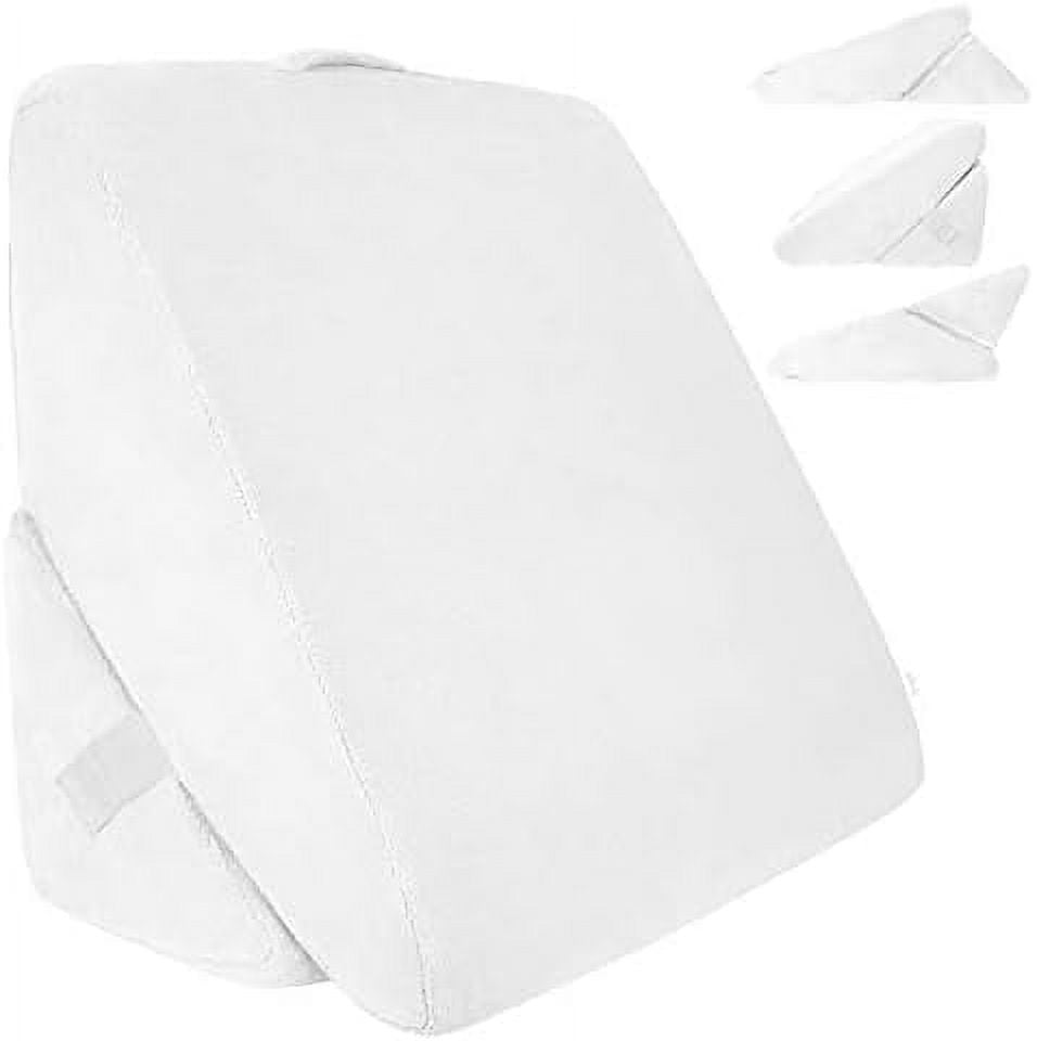 Bed Wedge Pillow - Folding Memory Foam Incline Cushion for Back and ...