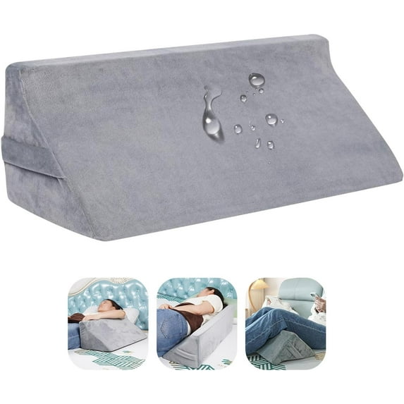 Bed Wedge Pillow for Sleeping & Post Surgery Recovery - Waterproof ...