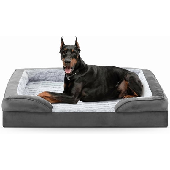 Bed for Dogs - XL Sofa Bed, Ultra Comfy Supportive Pet Bed with ...