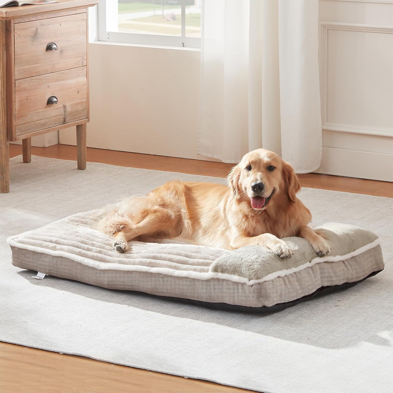 Bed for Large Dogs, Mattress with Pillow for Crate Kennel, Sofa pet Bed ...