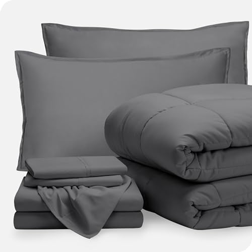 Bed-in-A-Bag 7 Piece Comforter & Sheet Set - Queen - Goose Down ...