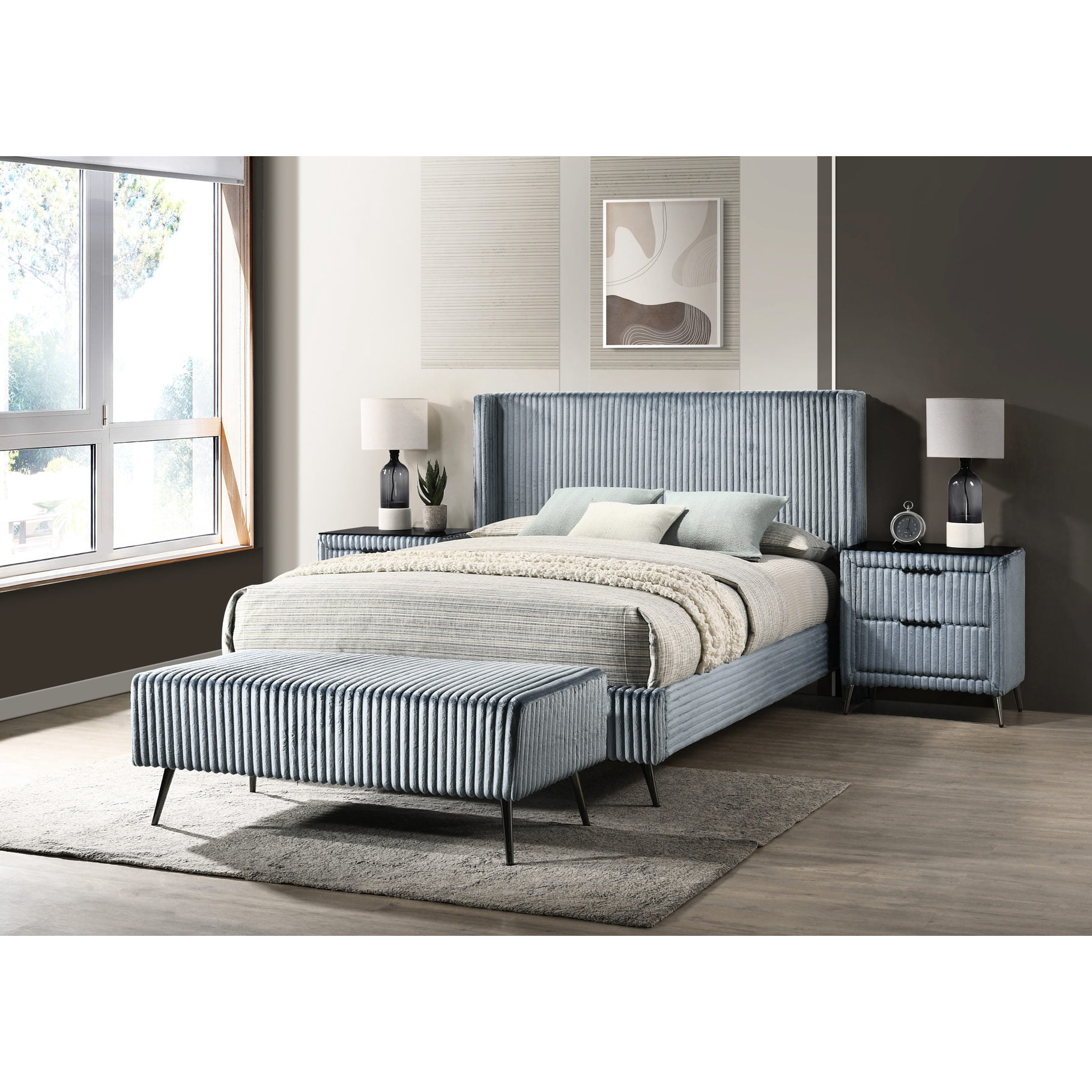 Bed with 4 wooden slats, sturdy construction - Provide long - lasting ...