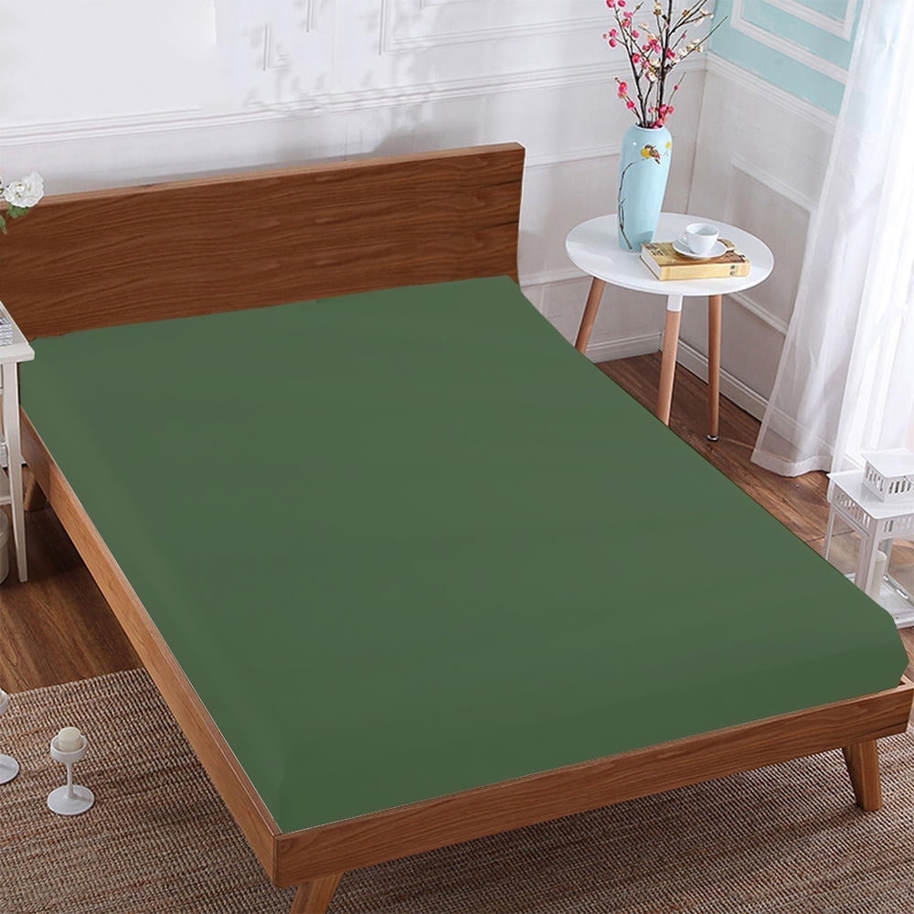 BedDecor 400TC 100% Egyptian Cotton 1 Pcs Fitted Sheet 15 Inches Solid ...