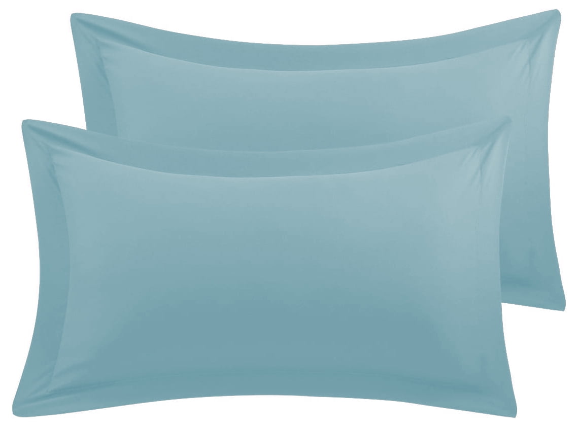 BedDecor 100% Egyptian Cotton 600TC 2PC Pillow Sham Solid Light Blue ...