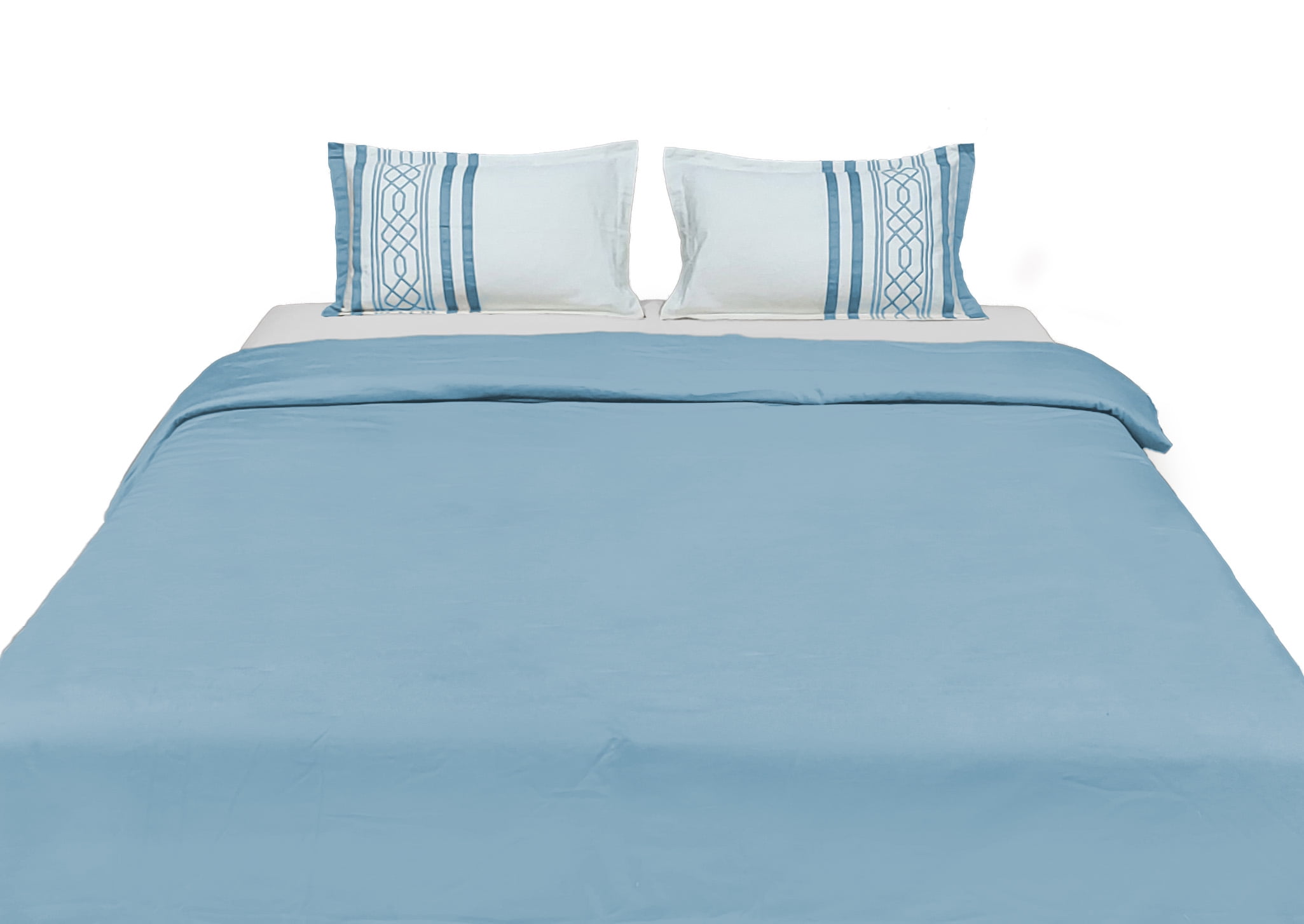 BedDecor Elegance in Every Stitch: Geometric Embroidery Cotton Duvet ...