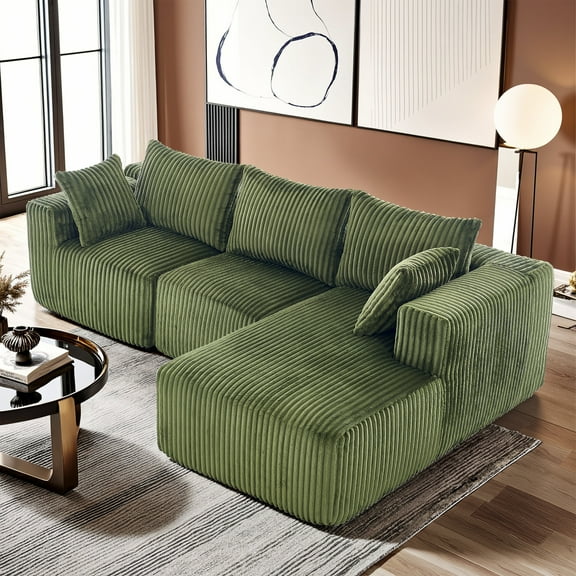Cloud Modular Sectional Couch,Sectional Sofa with Deep Seat,L-Shape ...