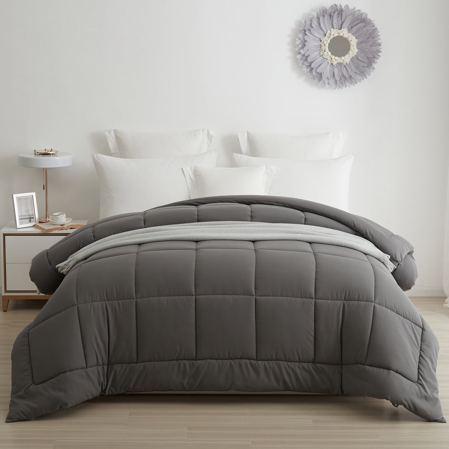 BedTreat All Season King Size Down Alternative Comforter with Corner ...