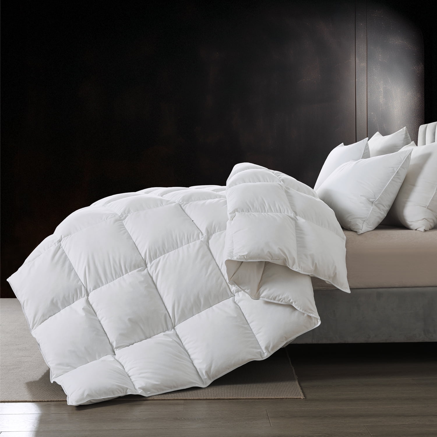 BedTreat Goose Feather Down Comforter Twin Size, Luxury Hotel Bedding ...