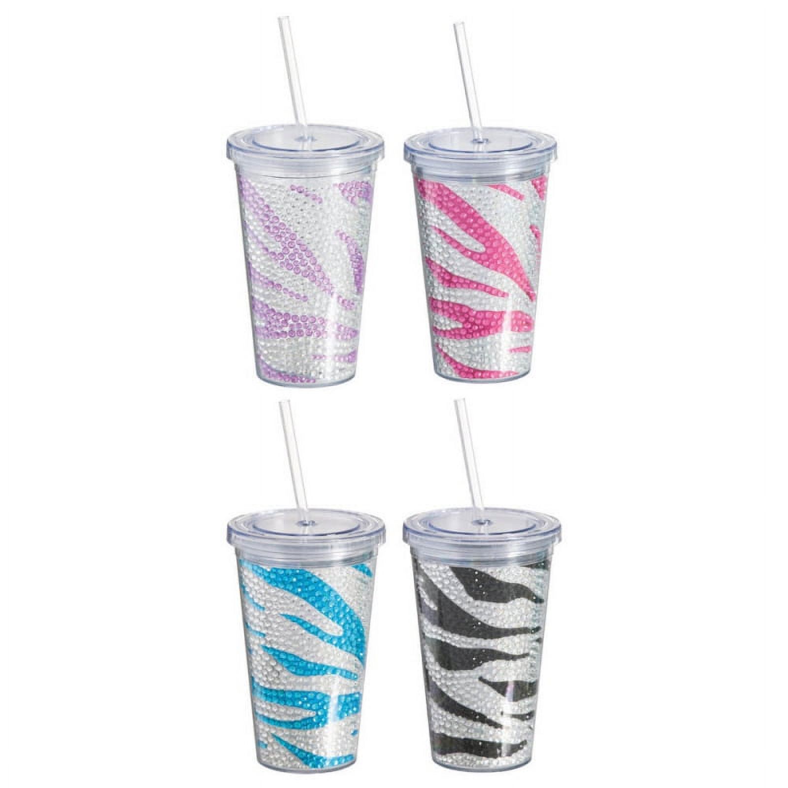 Bedazzled Zebra Plastic Bling Cups, 4 Assorted - Walmart.com