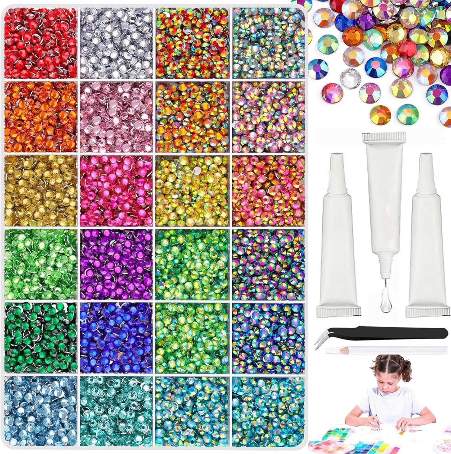 Bedazzling Kit Rhinestones, Resin Jelly Rhinestone for Bedazzling ...