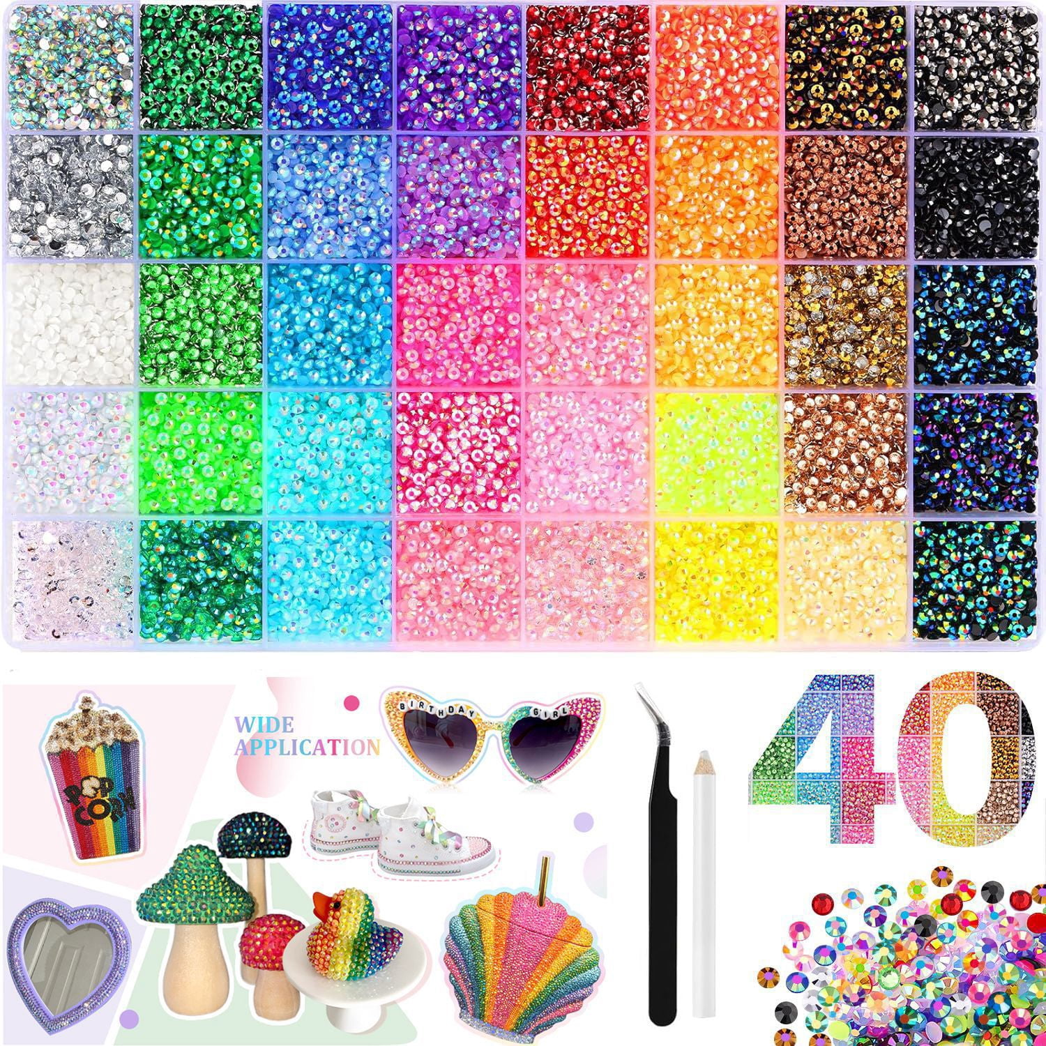 Bedazzling Kit, Rhinestones for Bedazzling, Flatback Rhinestones and ...