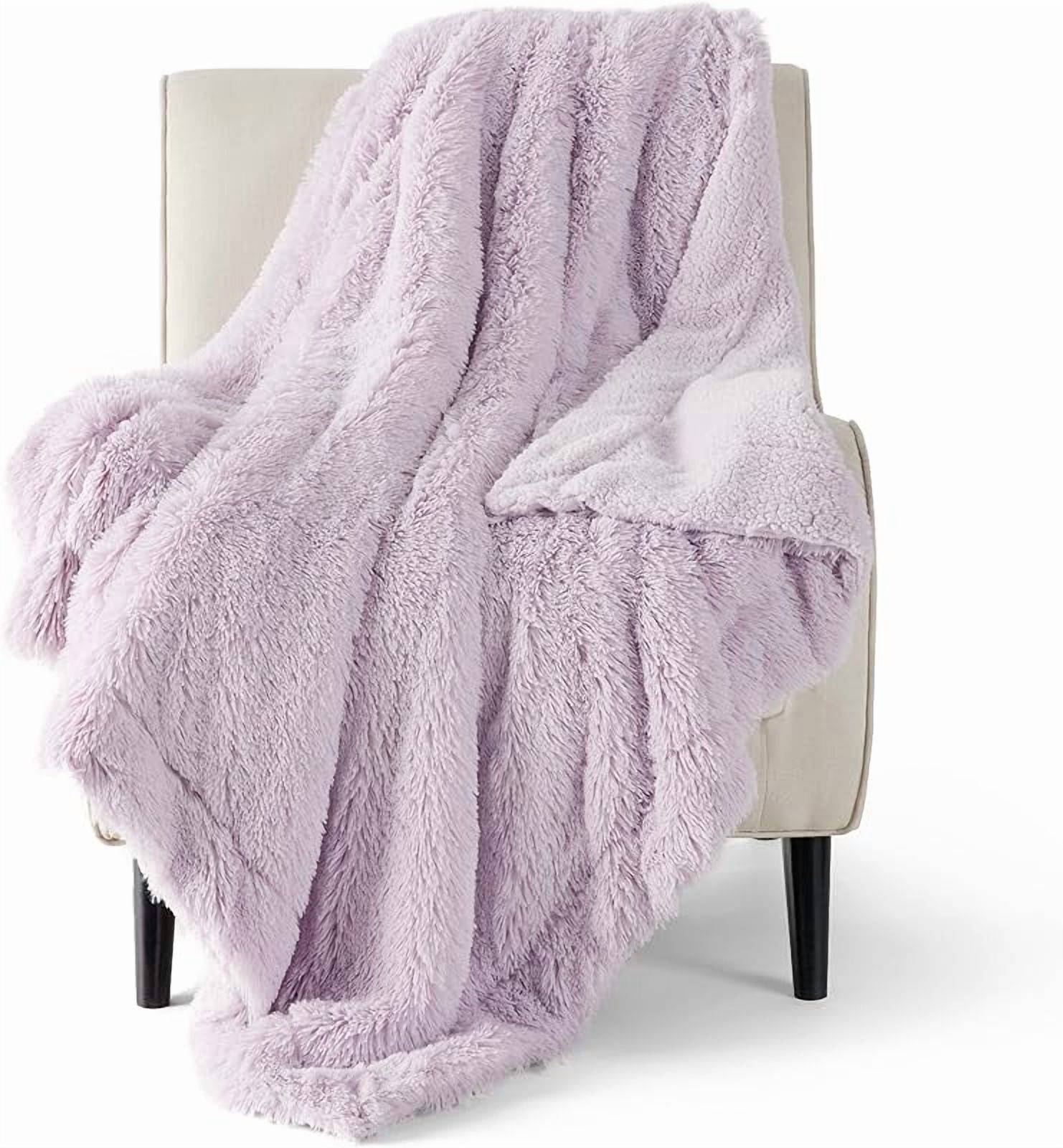 Bedcare GentleSoft Fluffy Lavender Purple Blankets Queen Size for Bed ...