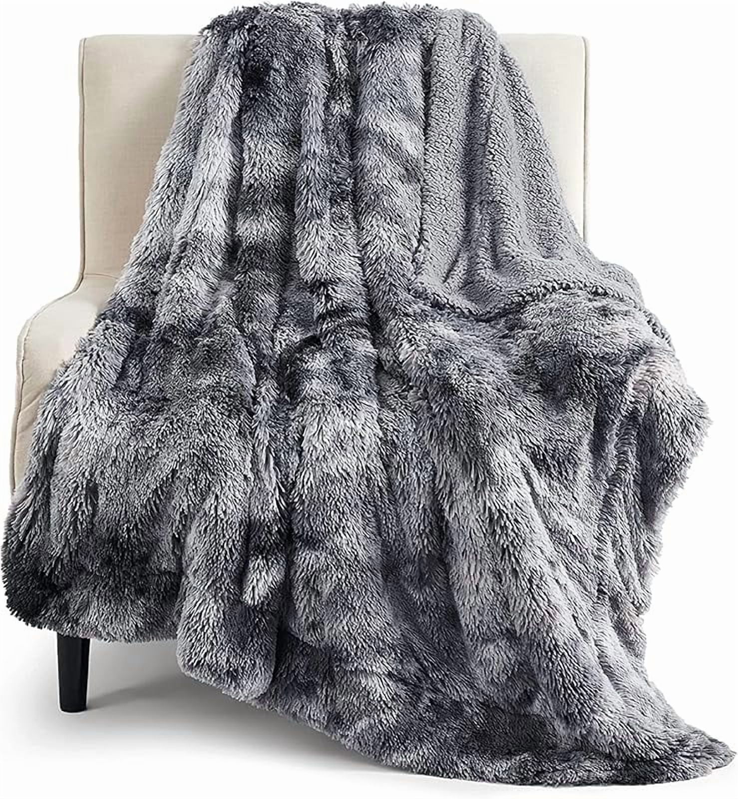 Bedcare GentleSoft Fluffy Sherpa Fleece Faux Fur Blankets Queen Size ...