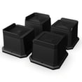 Bedding Bed Risers Pack of 4 - Adjustable Furniture Risers 1, 2 or 3 ...
